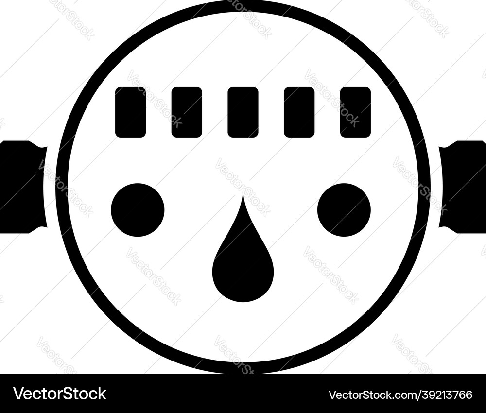 Water meter icon Royalty Free Vector Image - VectorStock