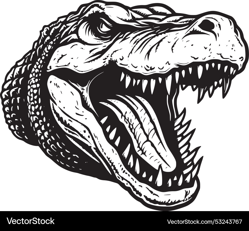 Alligator - minimalist and simple silhouette Vector Image