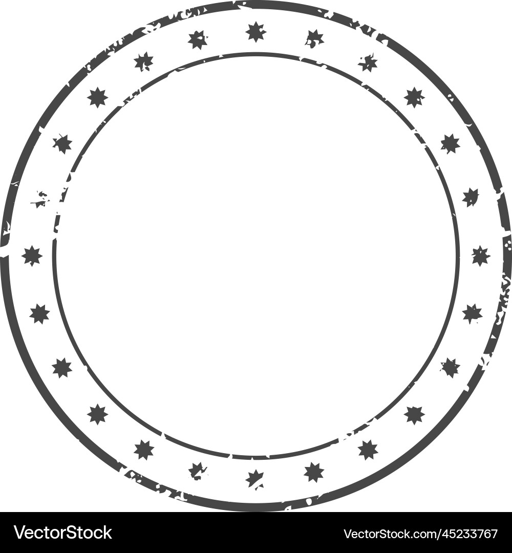 Blank postal stamp round mail mark template Vector Image