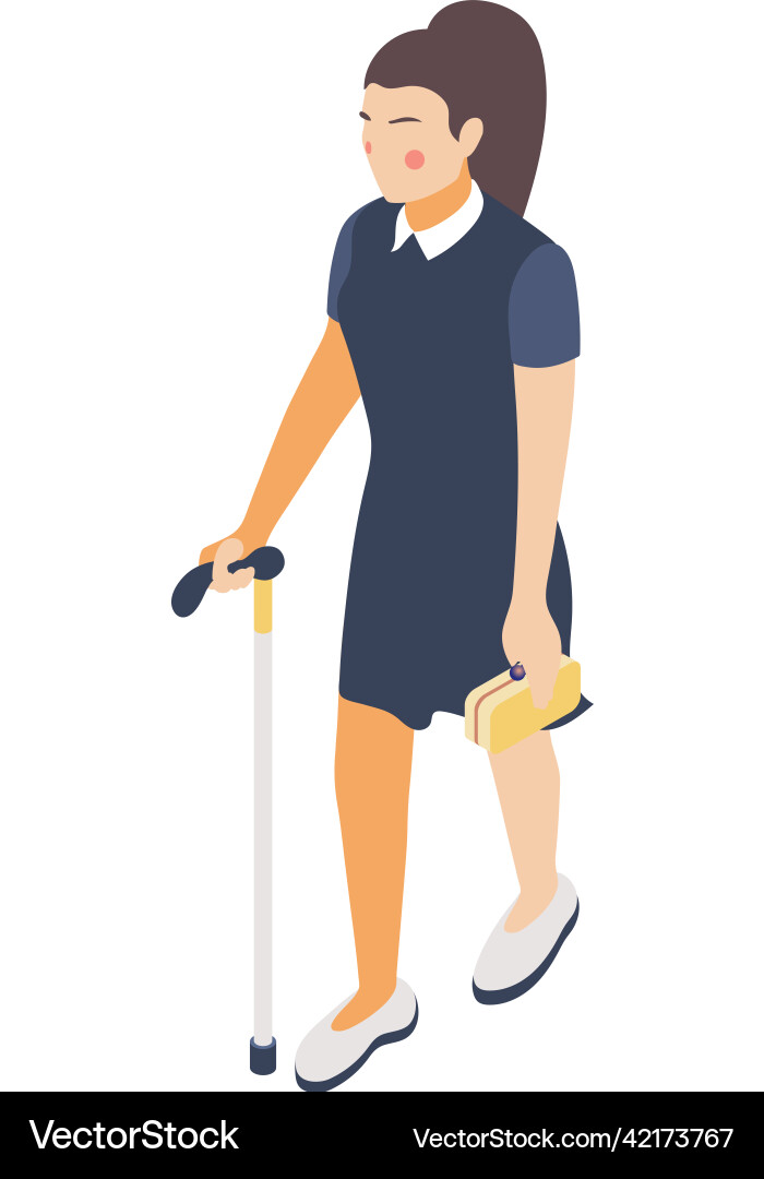 Disabled woman Royalty Free Vector Image - VectorStock