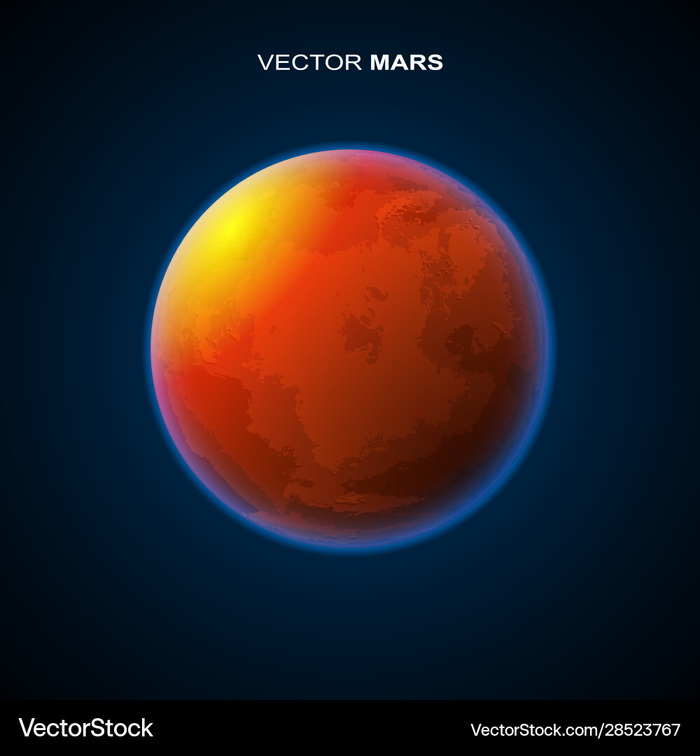 Mars planet 3d Royalty Free Vector Image - VectorStock