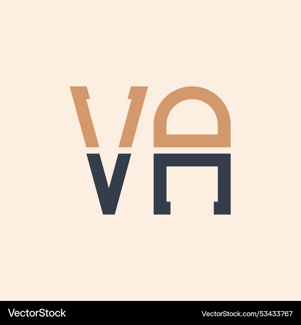 Modern va letter logo design creative Royalty Free Vector