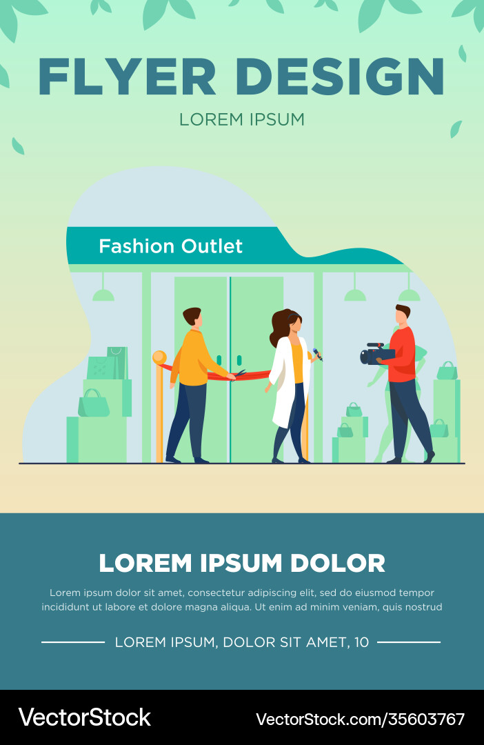 Outlet opening ceremony Royalty Free Vector Image