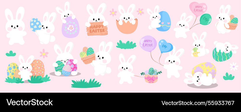 Pastel Easter Egg Pattern Royalty Free Vector Image