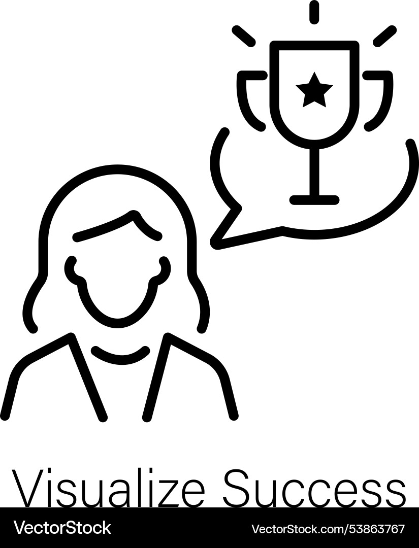 Visualize success Royalty Free Vector Image - VectorStock