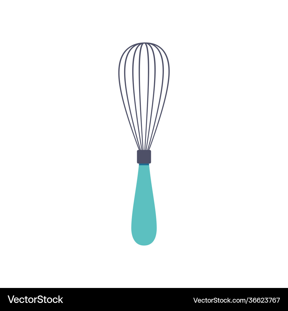 Whisk in cartoon style isolated on white Vector Image