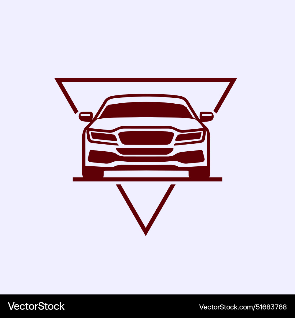 Automotive car logo template flat color Royalty Free Vector
