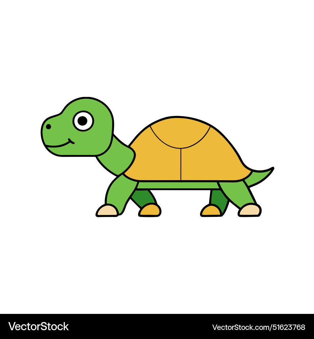 Box turtle swims icon Royalty Free Vector Image