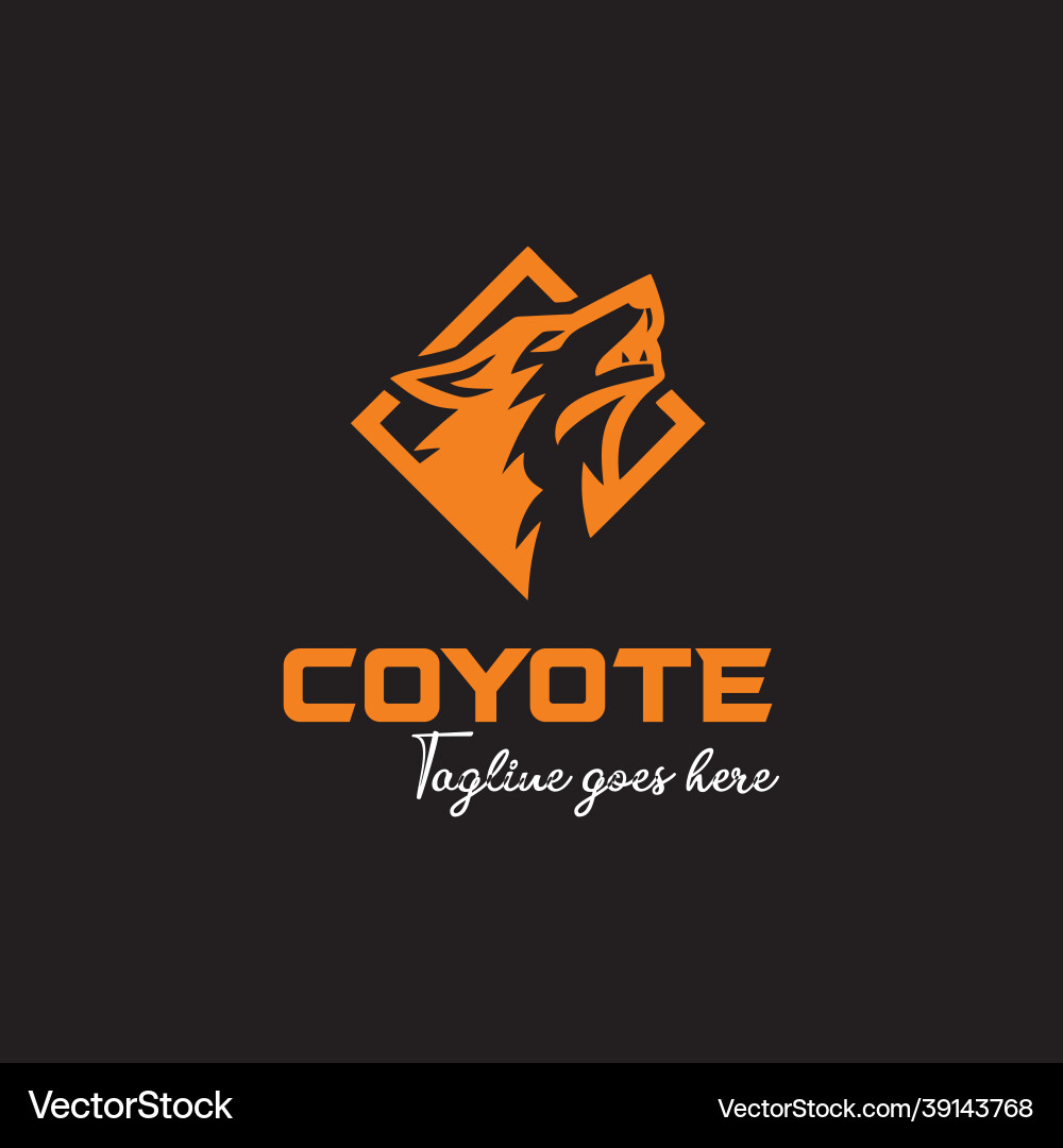 Coyote head logo Royalty Free Vector Image - VectorStock