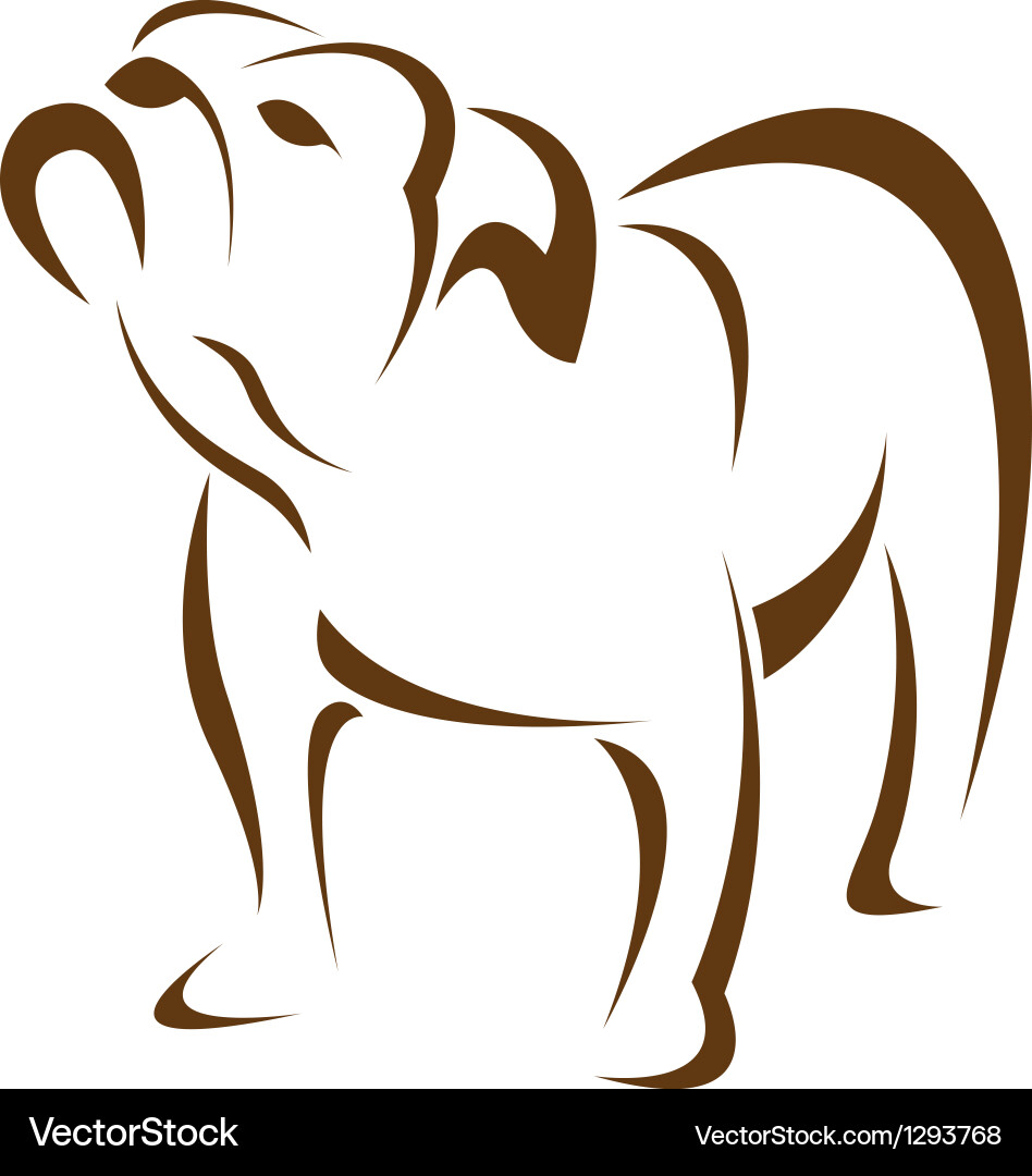 Dog bulldog Royalty Free Vector Image - VectorStock