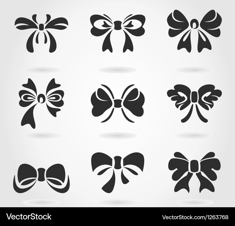 Elegant Bow Collection Royalty Free Vector Image