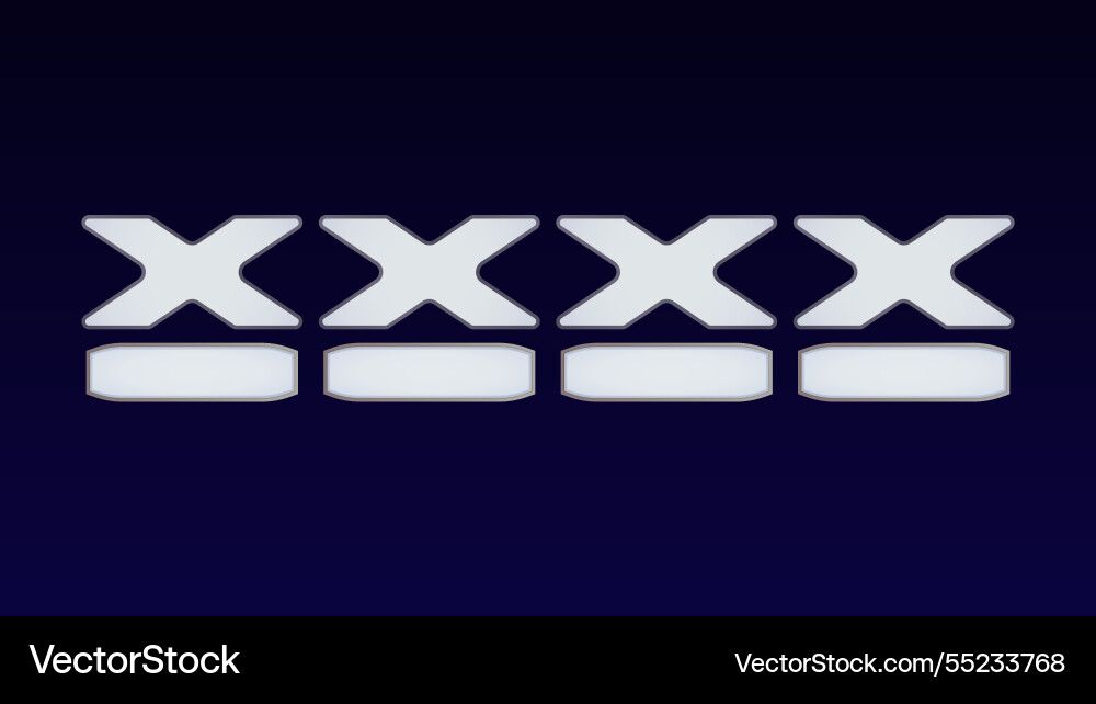 Game show triple strike indicator with glow effect