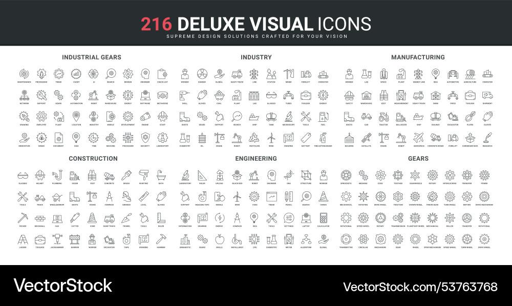 Industrial Automation Icons Royalty Free Vector Image