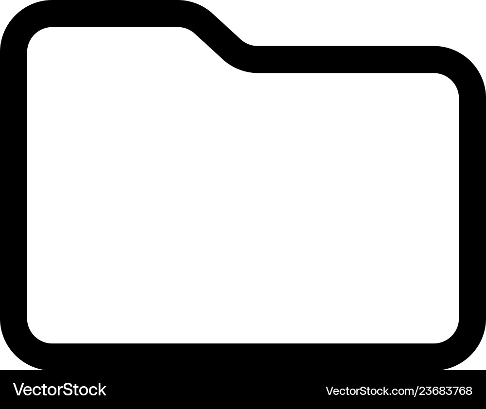 Line folder icon Royalty Free Vector Image - VectorStock