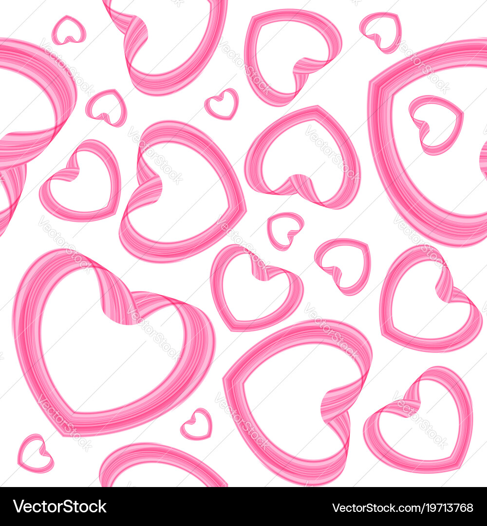 Seamless heart pattern on white background Vector Image