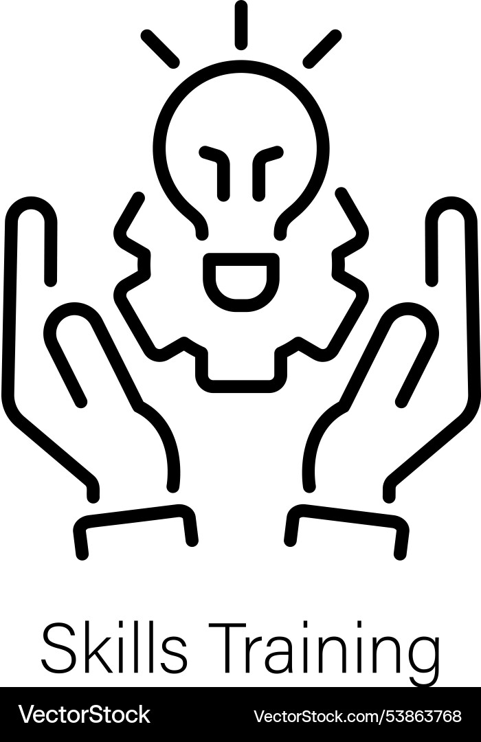 Skills training Royalty Free Vector Image - VectorStock