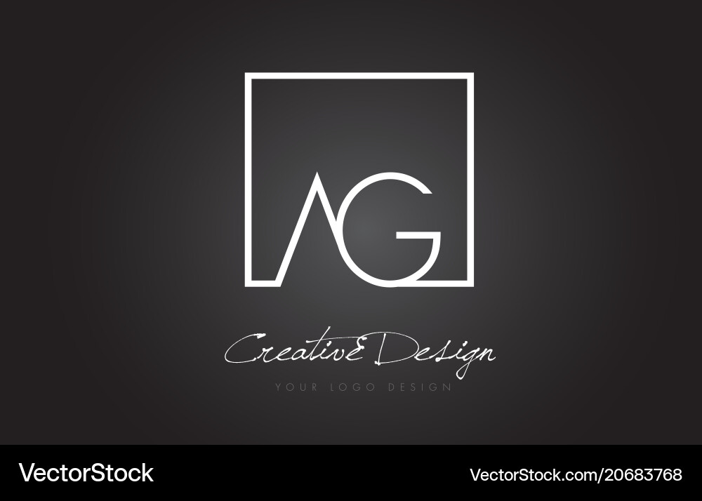 Square Letter Logo - AG Royalty Free Vector Image