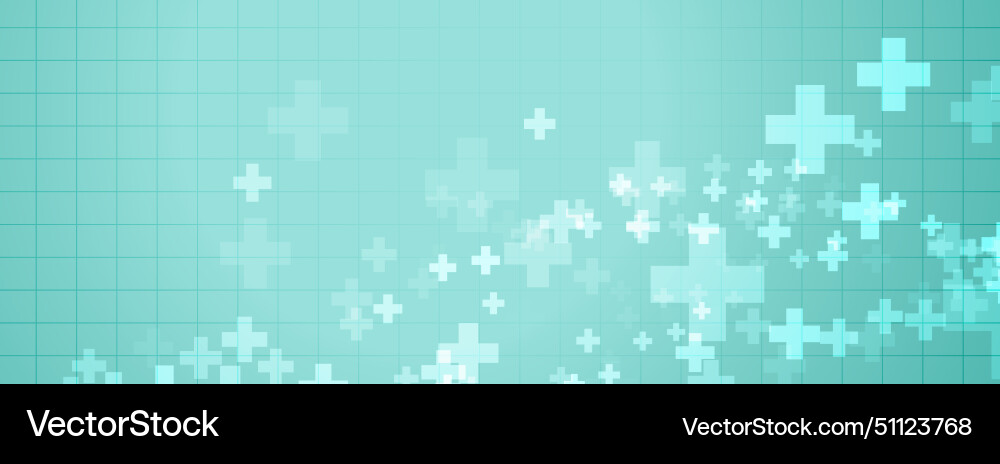 Stylish medical biotech grid banner Royalty Free Vector