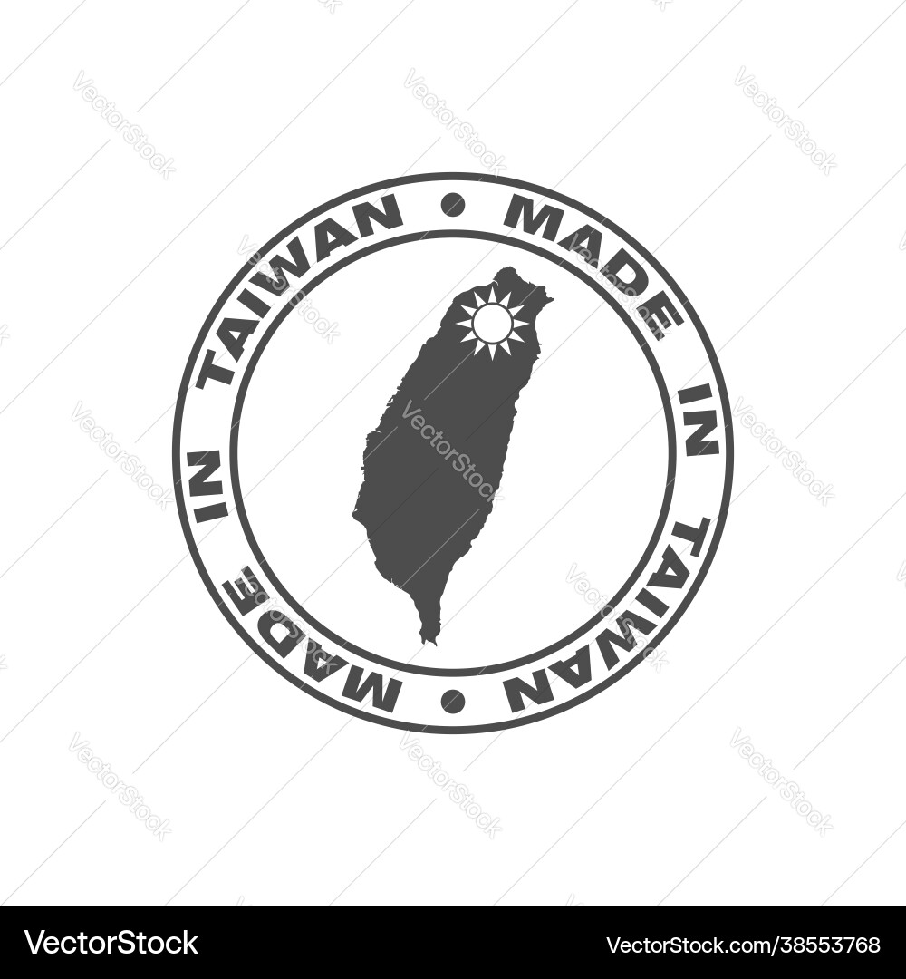 Taiwan print Royalty Free Vector Image - VectorStock