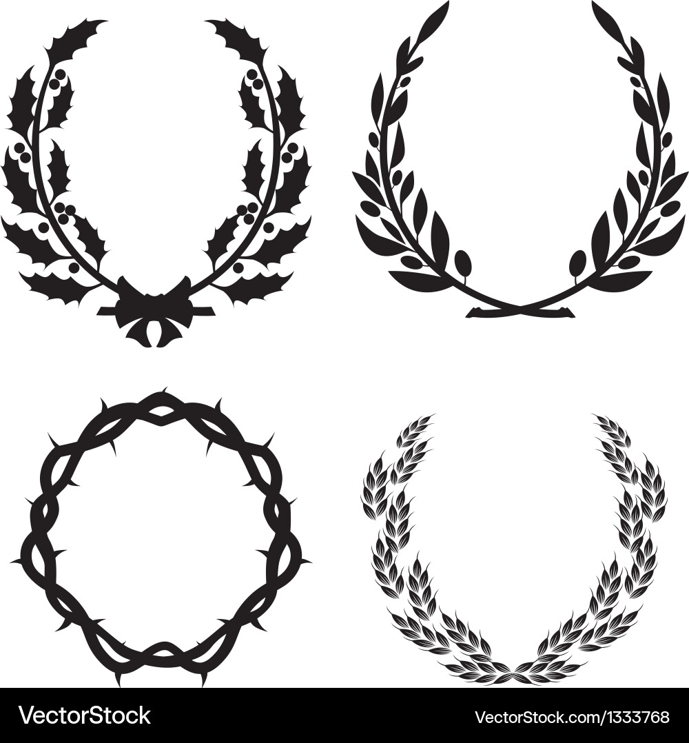 Wreath pack3 Royalty Free Vector Image - VectorStock