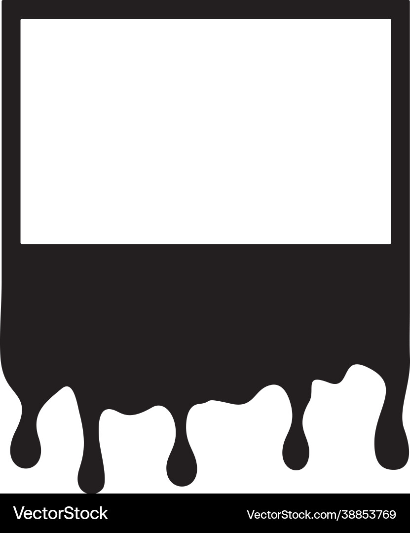 Dripping photo frame Royalty Free Vector Image