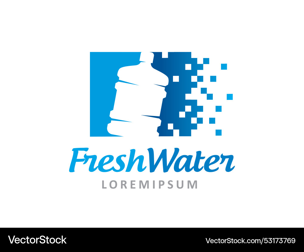 Fresh water logo symbol or icon template Vector Image