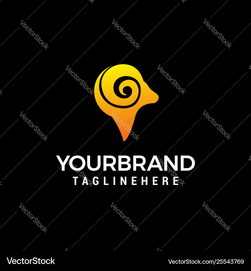 Head rams logo design concept template Royalty Free Vector