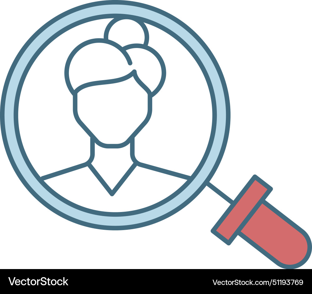 Job candidate search and find icon Royalty Free Vector Image