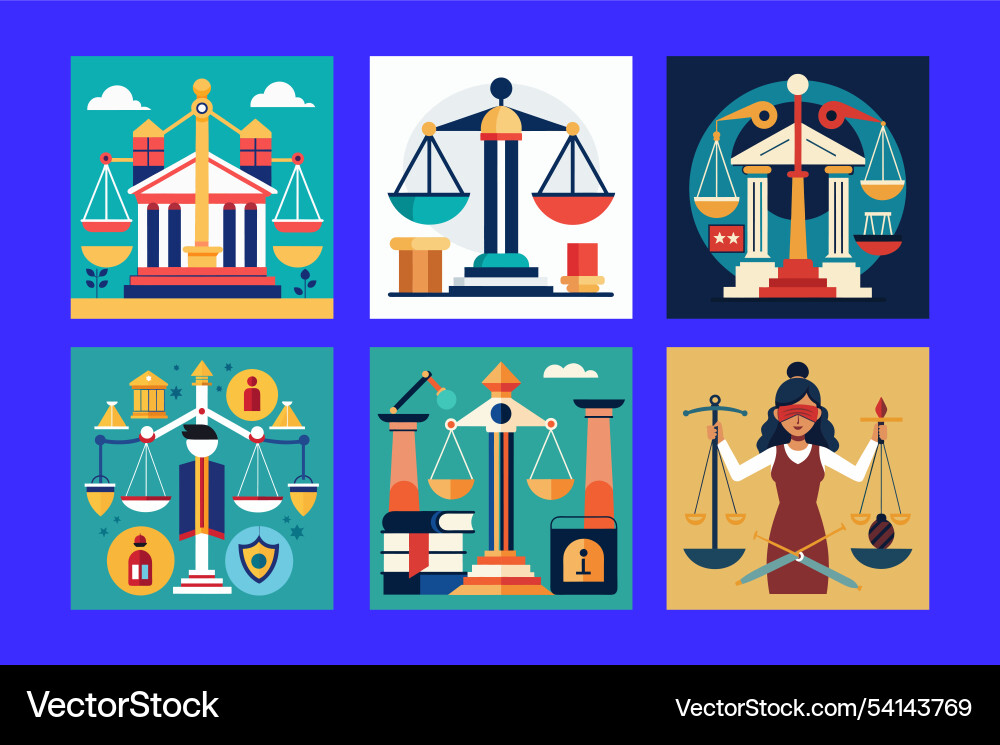 Justice system Royalty Free Vector Image - VectorStock