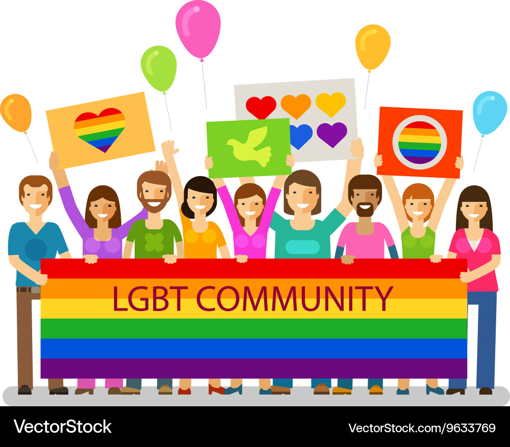 LGBT Pride Parade Celebration Royalty Free Vector Image