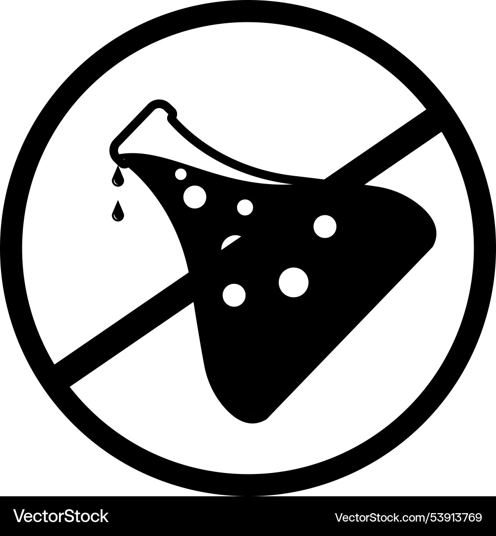 No laboratory chemical ban Royalty Free Vector Image