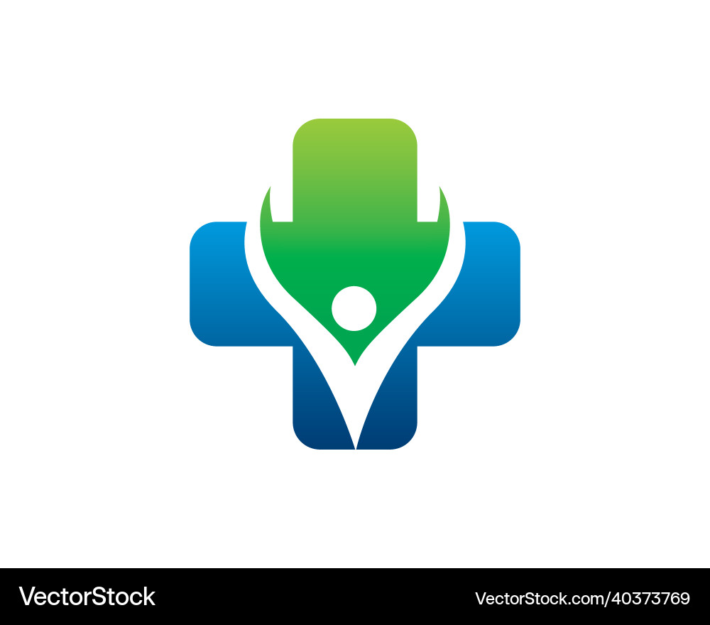 People and plus logo template icon symbol Vector Image