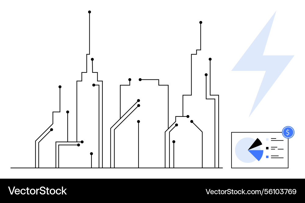 Smart city integration with technological Vector Image