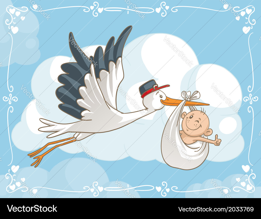Delivery Stork Vector Images (over 770)