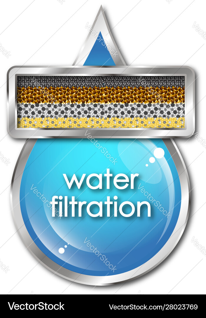 Wasserfilterung Lizenzfreies Vektorbild - VectorStock