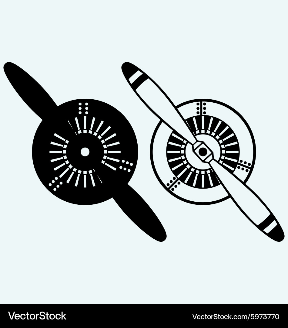 Aircraft propeller Royalty Free Vector Image - VectorStock
