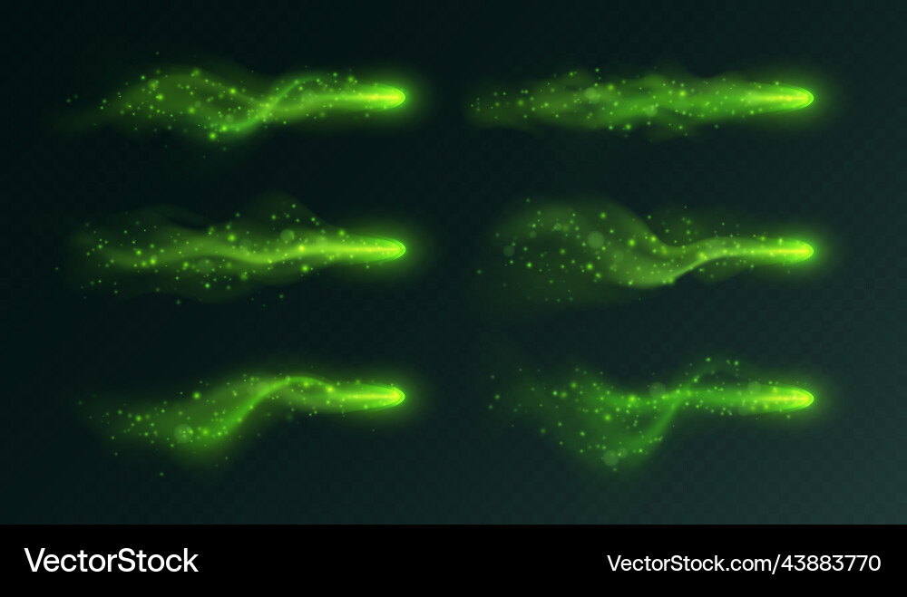 Blue light trail magic stardust with haze Vector Image