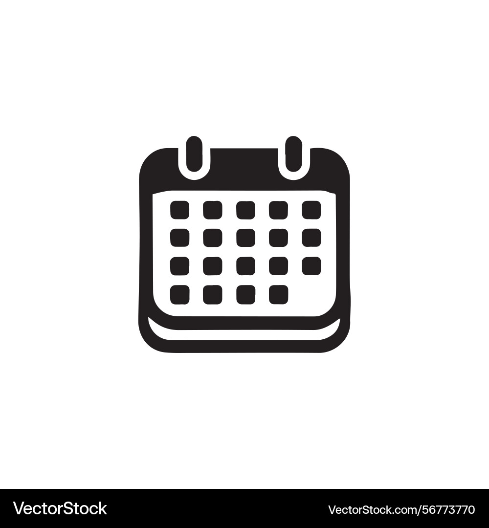 Calendar simple minimalist design Royalty Free Vector Image
