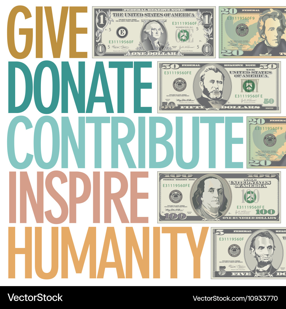 Charitable Giving Inspiration Royalty Free Vector Image