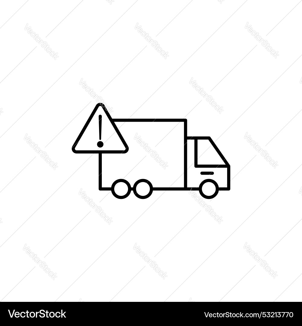 Delivery delay line icon isolated on white Vector Image