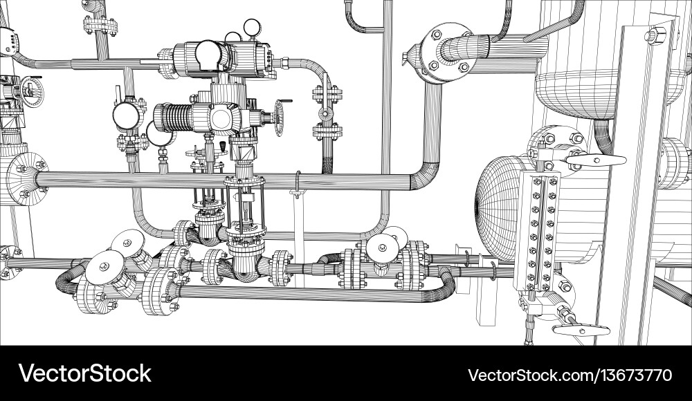 Equipment for heating system Royalty Free Vector Image