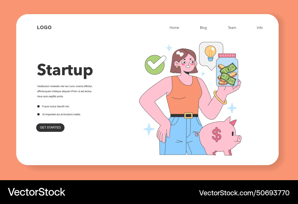 Financial empowerment concept flat Royalty Free Vector Image