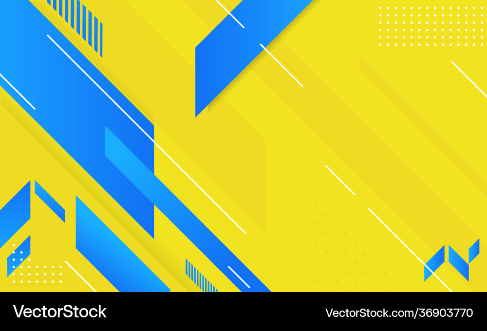 Modern abstract yellow and blue geometric Vector Image