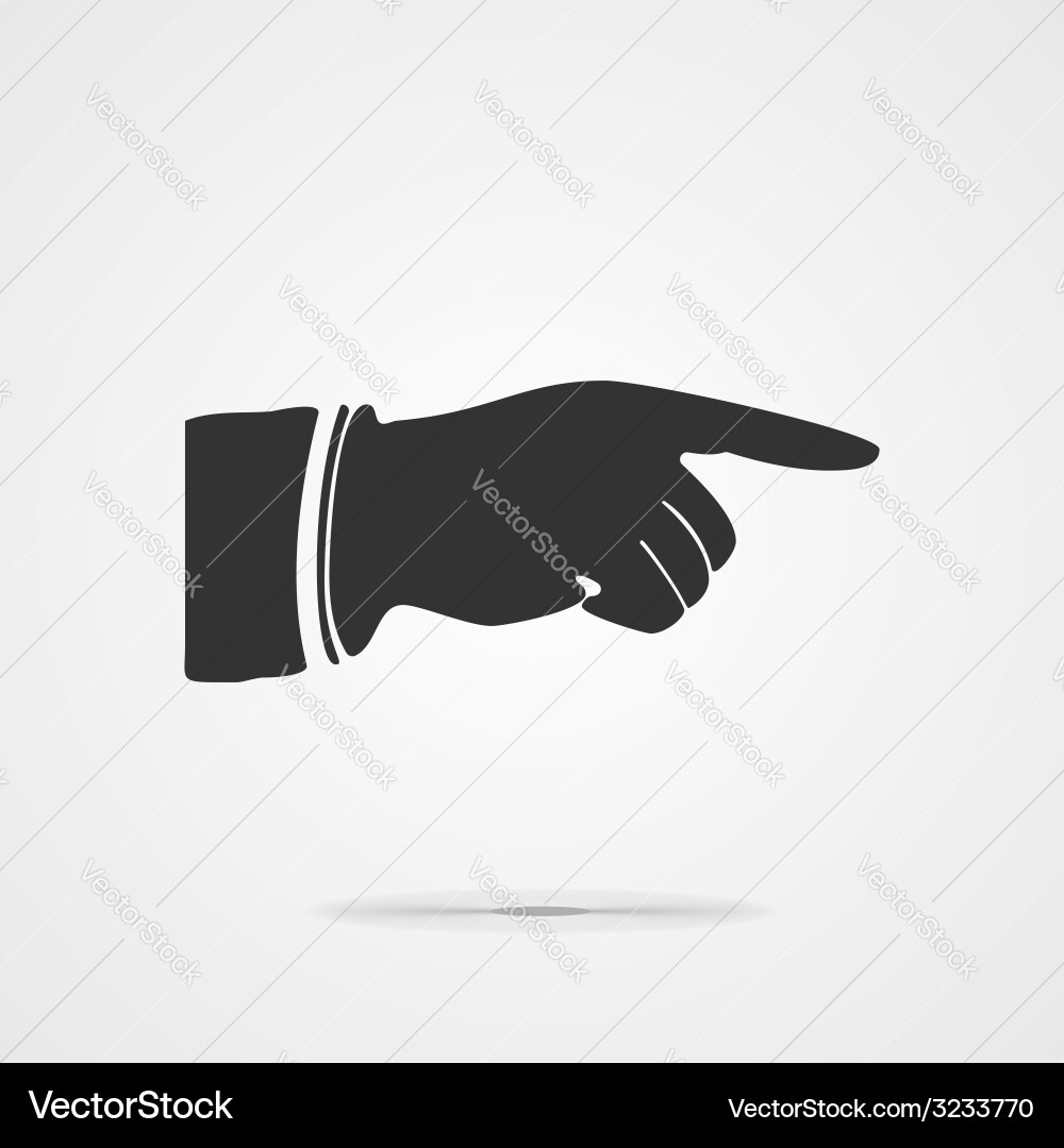 Pointing finger eps10 Royalty Free Vector Image