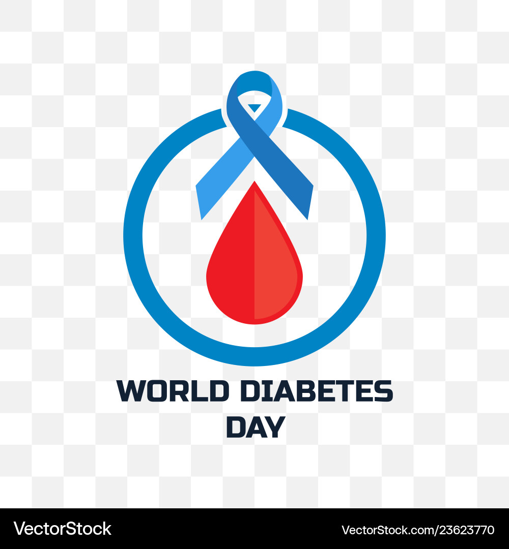 World diabetes day isolated on transparent Vector Image