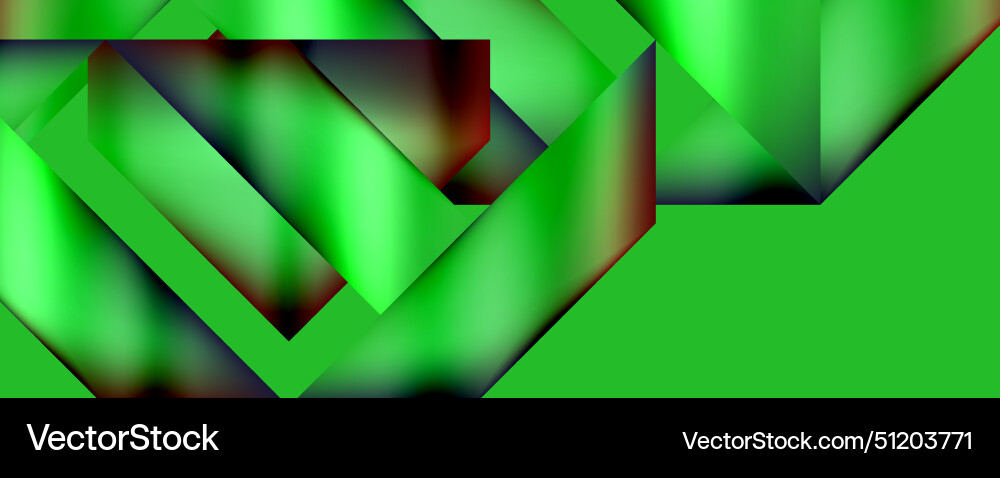 A green background with geometric pattern Vector Image