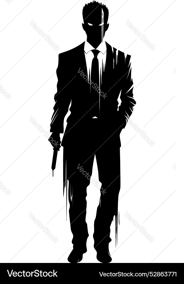 Deadly demise murderer logo haunting horror Vector Image