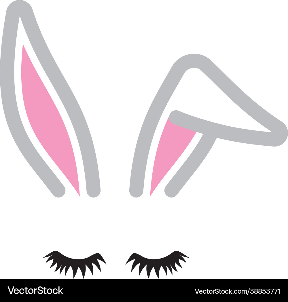 Easter bunny ears and eyes Royalty Free Vector Image