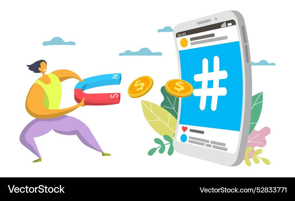 Man earning money from social network monetization