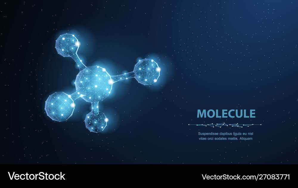 Molecule abstract futuristic micro Royalty Free Vector Image